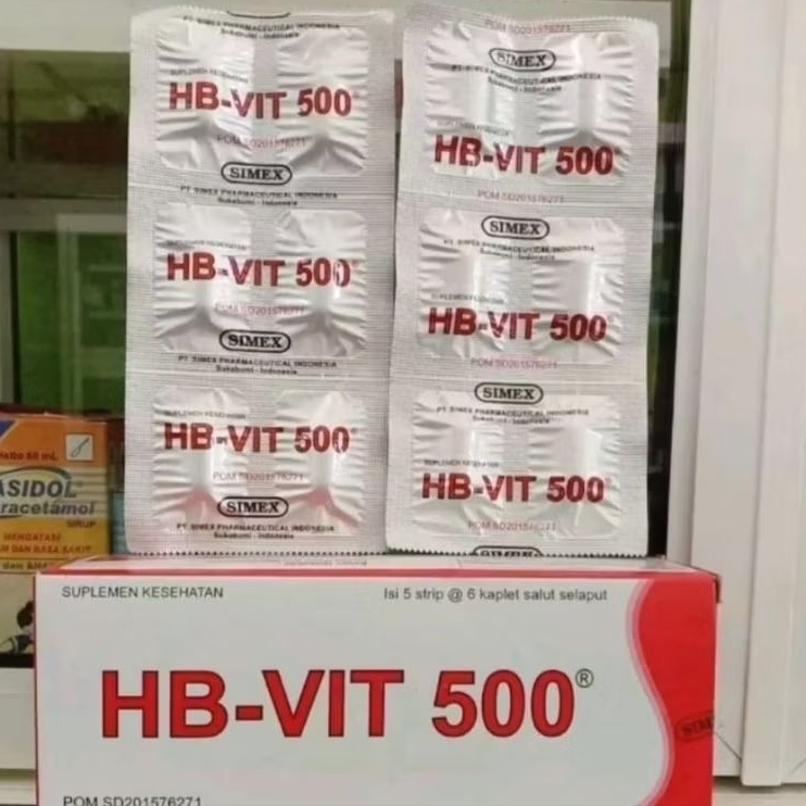 Jual HB-VIT 500 STRIP 6 KAPLET | Shopee Indonesia