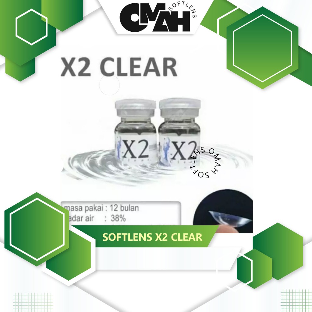 Jual Softlens X2 Clear 14MM Minus ( -0.50 S/D -20.00 ) Satu Pasang dan ...