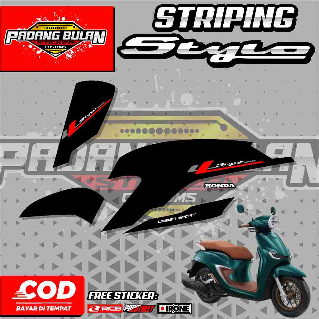 Jual STRIPING VARIASI HONDA STYLO 160 / STIKER LIST HONDA STYLO 160 ...