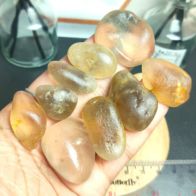 Jual Batu Natural Citrine Smoky Tumble Raw / Rough Paket (4) | Shopee ...