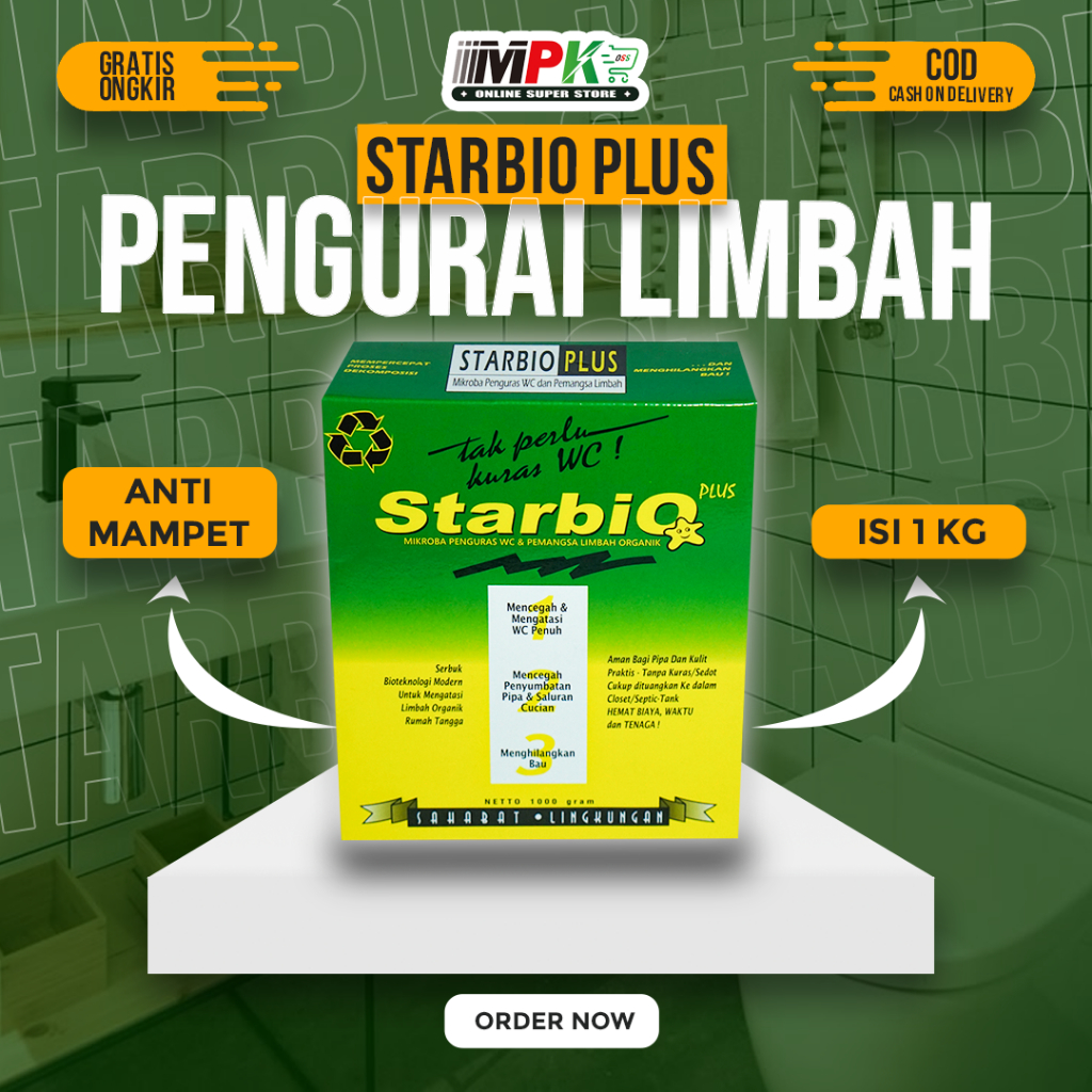 Jual STARBIO PLUS 1 KG Obat Toilet Mampet Pengurai Limbah Tinja Septic ...