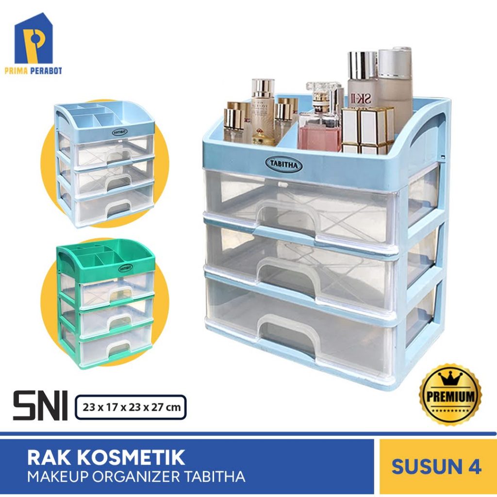 Jual Storage Box 3 Susun Rak Kosmetik Laci Makeup Organizer | Shopee ...