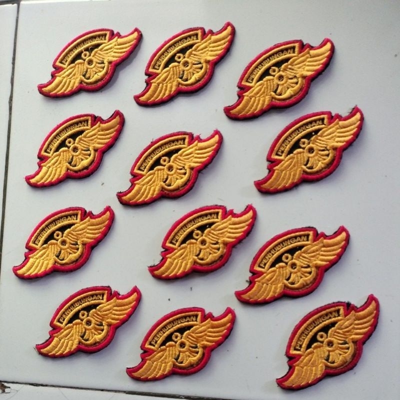 Jual logo bordir wing perhubungan/bet dada dishub/logo dada dishub ...