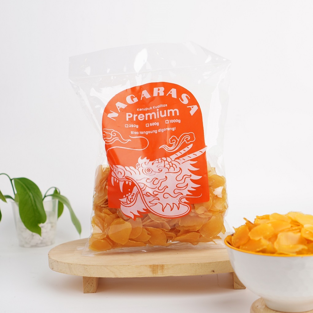Jual Kerupuk Seblak / Nasi Uduk Mentah Orange Rasa Udang NAGARASA ...