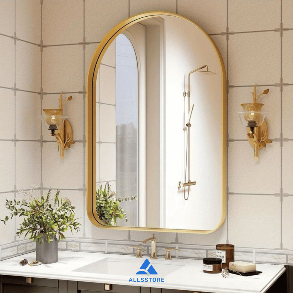 Jual Cermin Setengah Kapsul Frame Gold Silver - Cermin Dinding Mewah ...