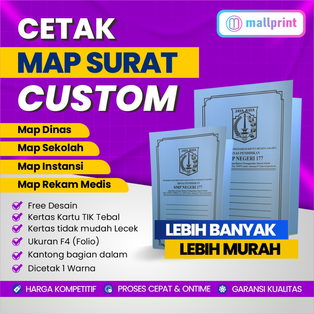 Jual Cetak Map Surat / Map Berkas / Map Sekolah / Map Rumah Sakit / Map ...