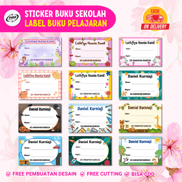 Jual [COD] Sticker Buku Mata Pelajaran Anak - Stiker Mapel Sekolah ...