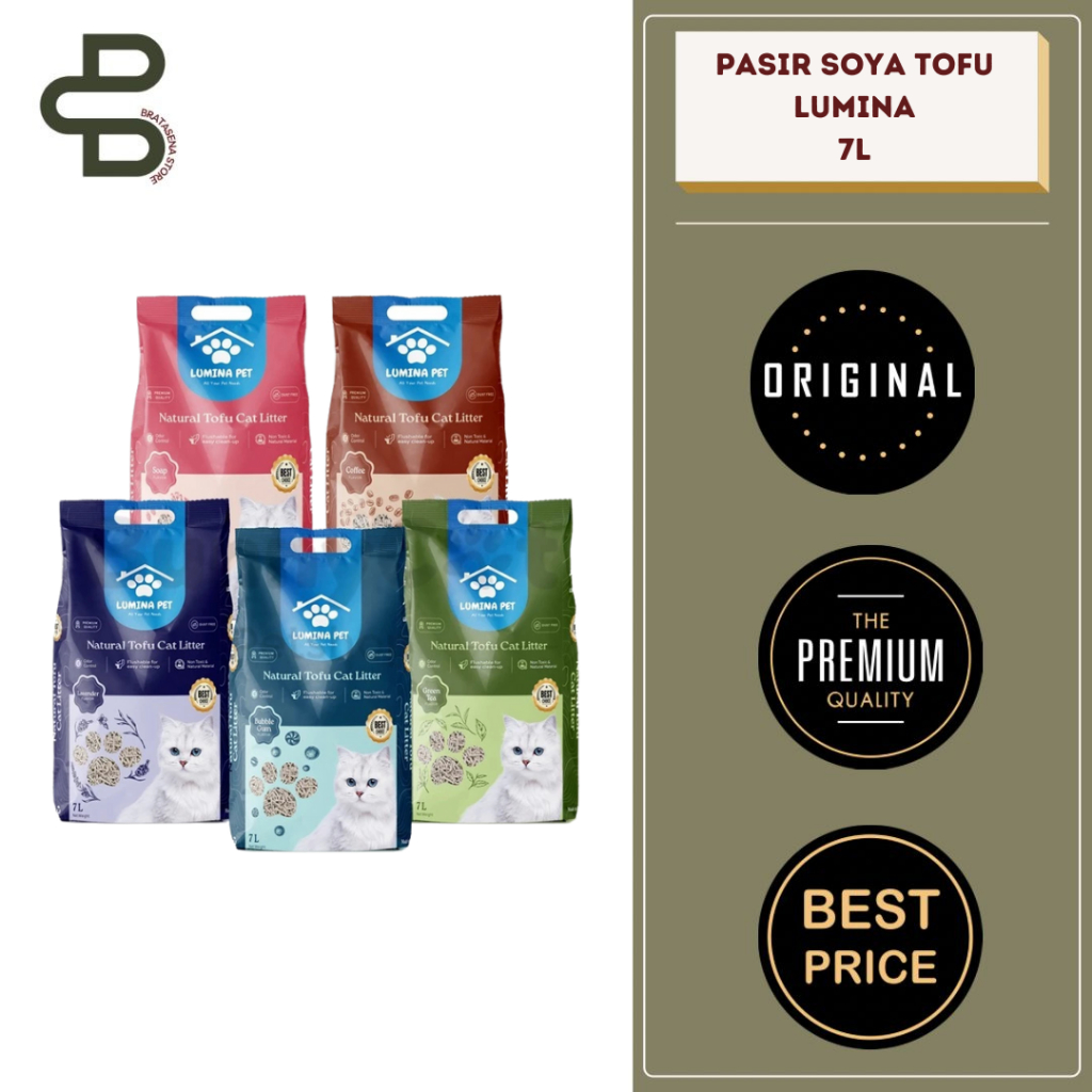 Jual PASIR KUCING TOFU SOYA LUMINA PET 7 LITER // PASIR TOFU KUCING ...