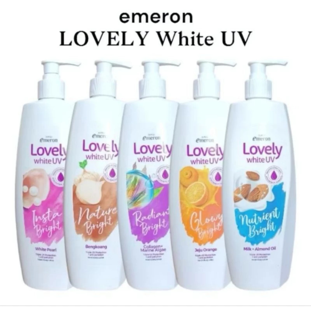 Jual NEW!!! EMERON LOVELY WHITE UV BODY LOTION 500ML | Shopee Indonesia