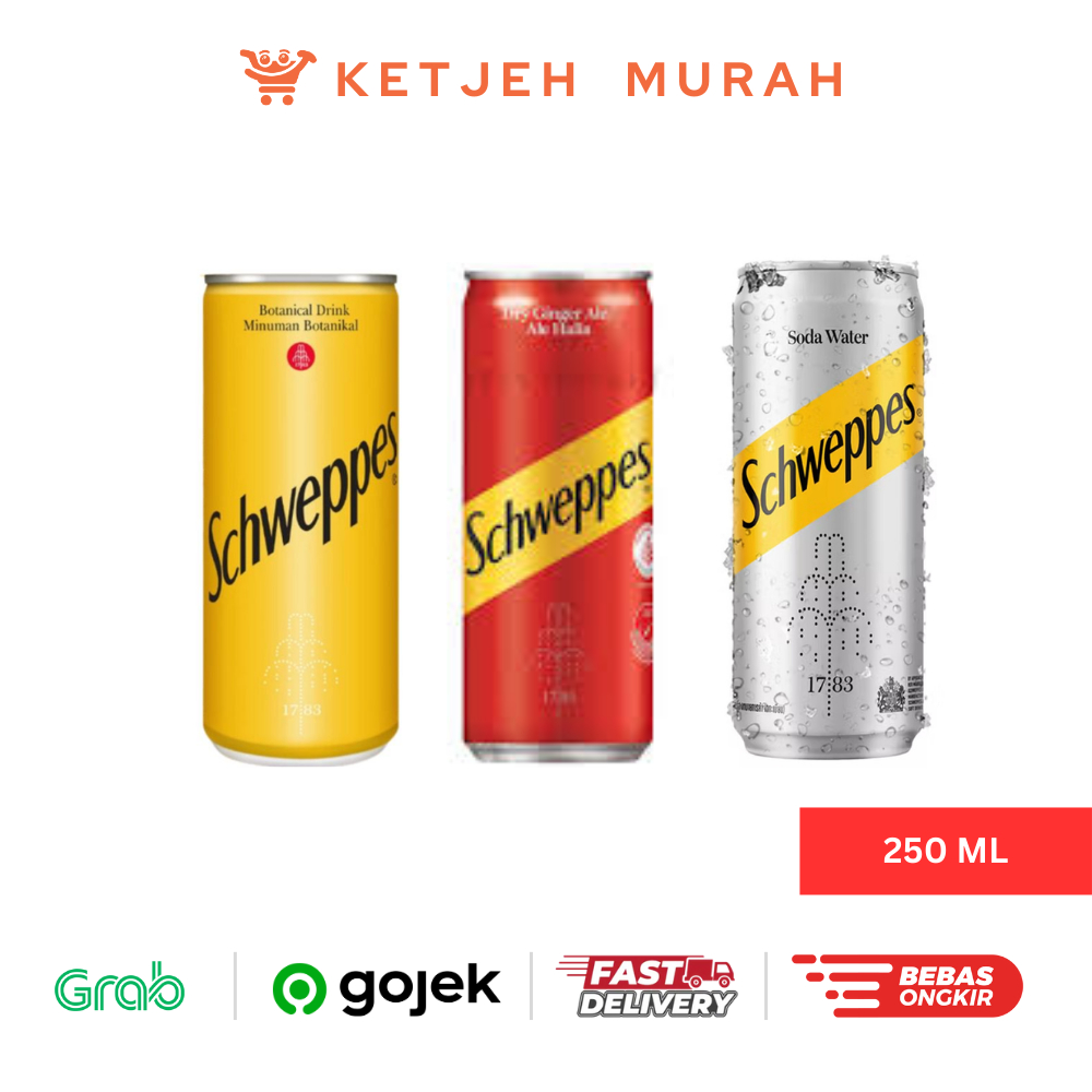 Jual Schweppes Botanical Drink / Ginger Ale / Soda Can Kaleng 250 ML ...