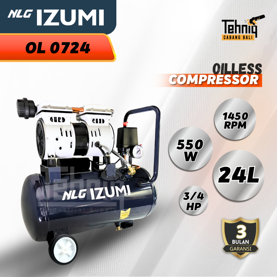 Jual Kompresor Listrik Tanpa Oli NLG OL 0724 / IZUMI OL 0724 Oilless ...
