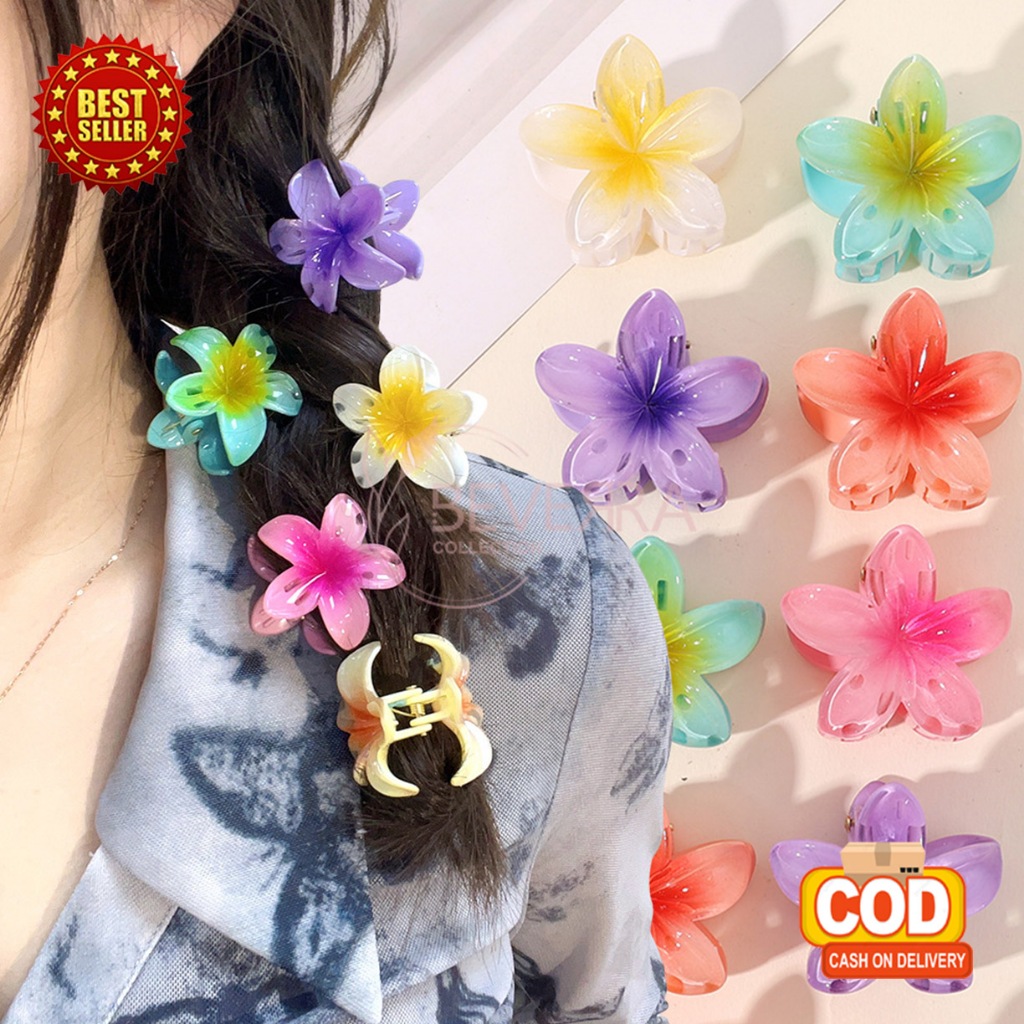 Jual Jepit Rambut Korea Wanita Bunga Kamboja Mini Warna Warni Gaya Lucu ...