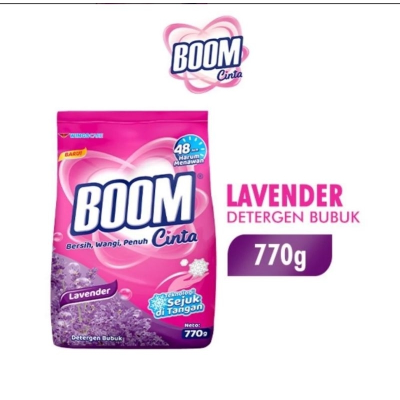 Jual BOOM Deterjen Bubuk Lavender Kemasan 770 g | Shopee Indonesia