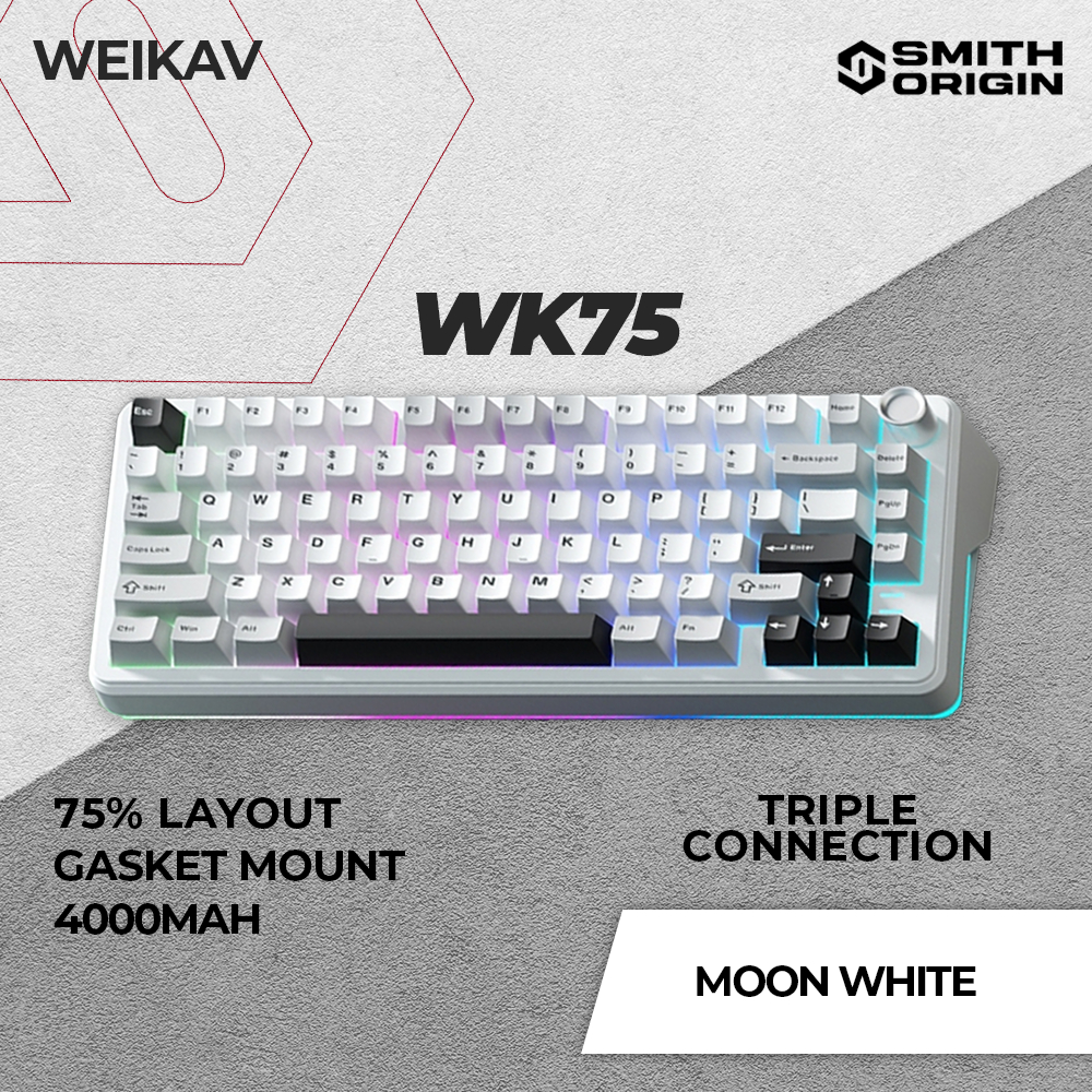 Jual Weikav WK75 Tri-Mode Wireless Gasket Mechanical Keyboard | Shopee Indonesia