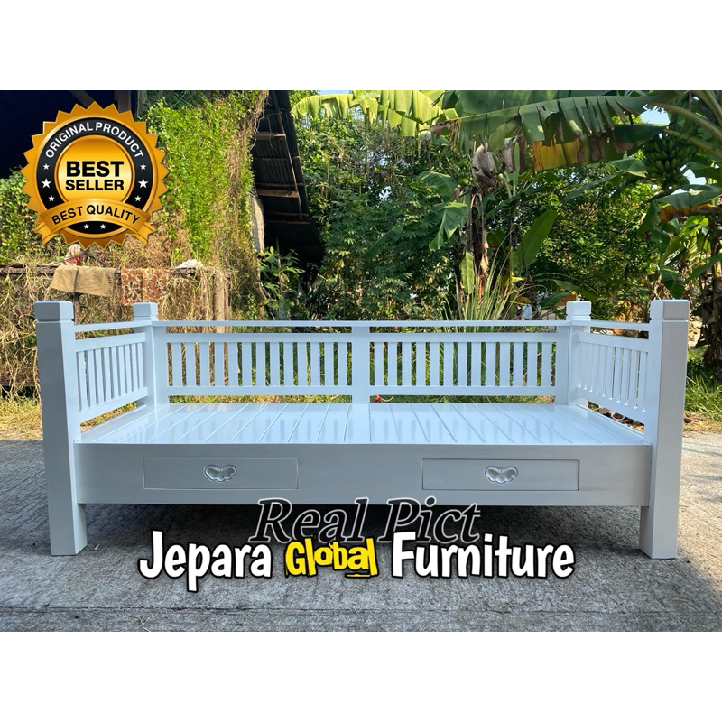 Jual REAL PICT !! Bangku Bale Bale Minimalis Jati Daybed DUCO ( bangku ...