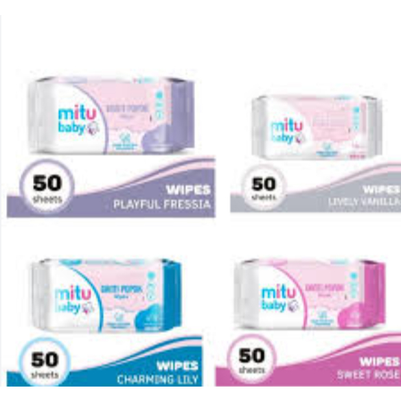 Jual 4 pcs MITU BABY WIPES GPP BLUE LILY 50'S BOGOF - | Shopee Indonesia