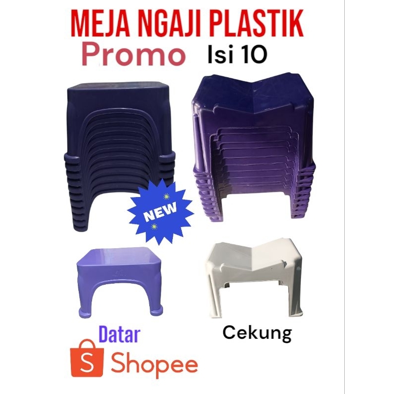 Jual Meja ngaji belajar model datar dan cekung isi 10pcs | Shopee Indonesia