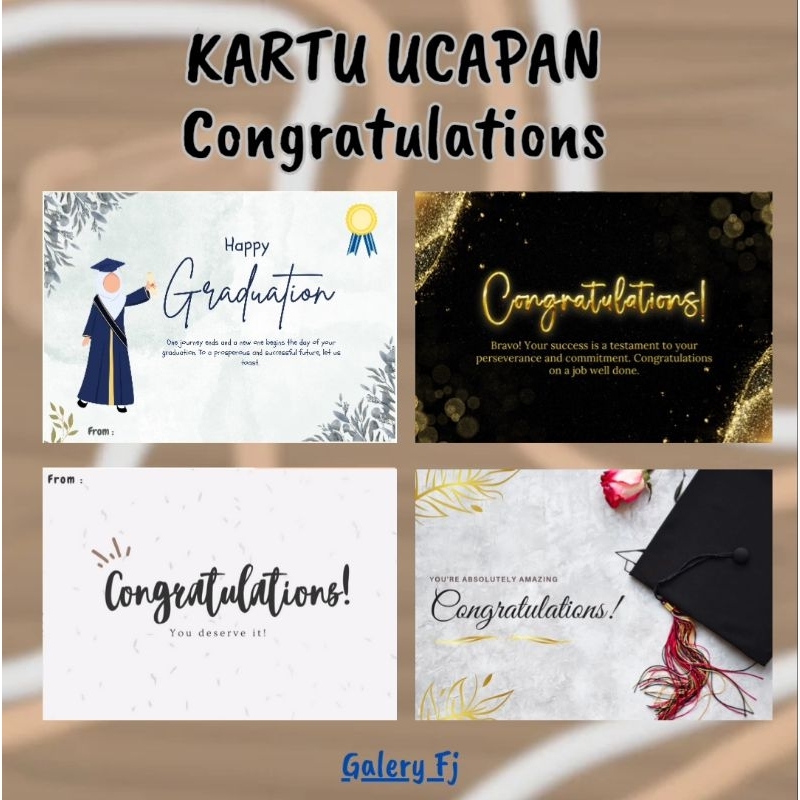 Jual KARTU UCAPAN SELAMAT WISUDA/HAPPY CONGRATULATIONS/GRADUATION FREE ...