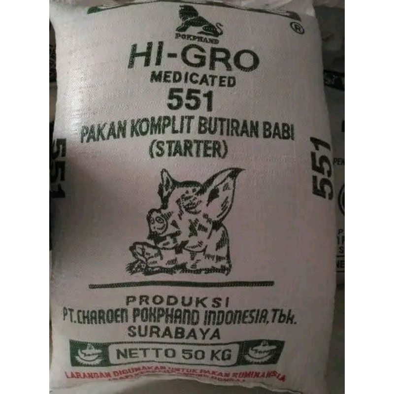 Jual Pur pakan babi starter 551 hi gro Pur penggemuk hewan sekilo ...