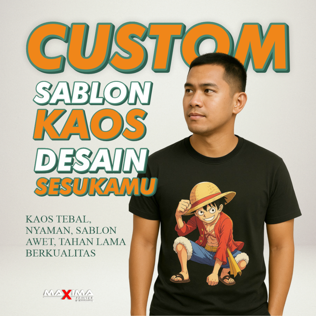 Jual Kaos Custom Desain Sendiri Nama Logo Foto – Sablon DTF Satuan Tanpa Minimal | Maximaprintex ...