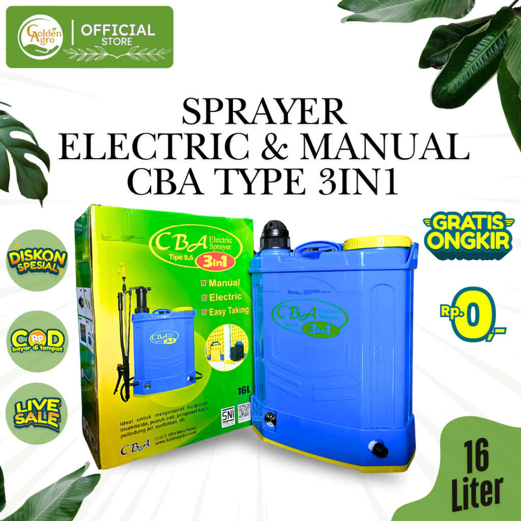 Jual TANGKI SPRAYER CBA ELEKTRIK 3IN1 16 LITER | Shopee Indonesia