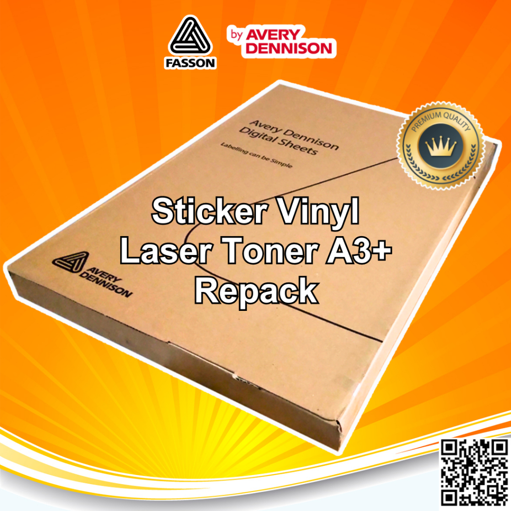 Jual FASSON Avery USA - Sticker Vinyl Laser Print A3+ Stiker Anti anti ...