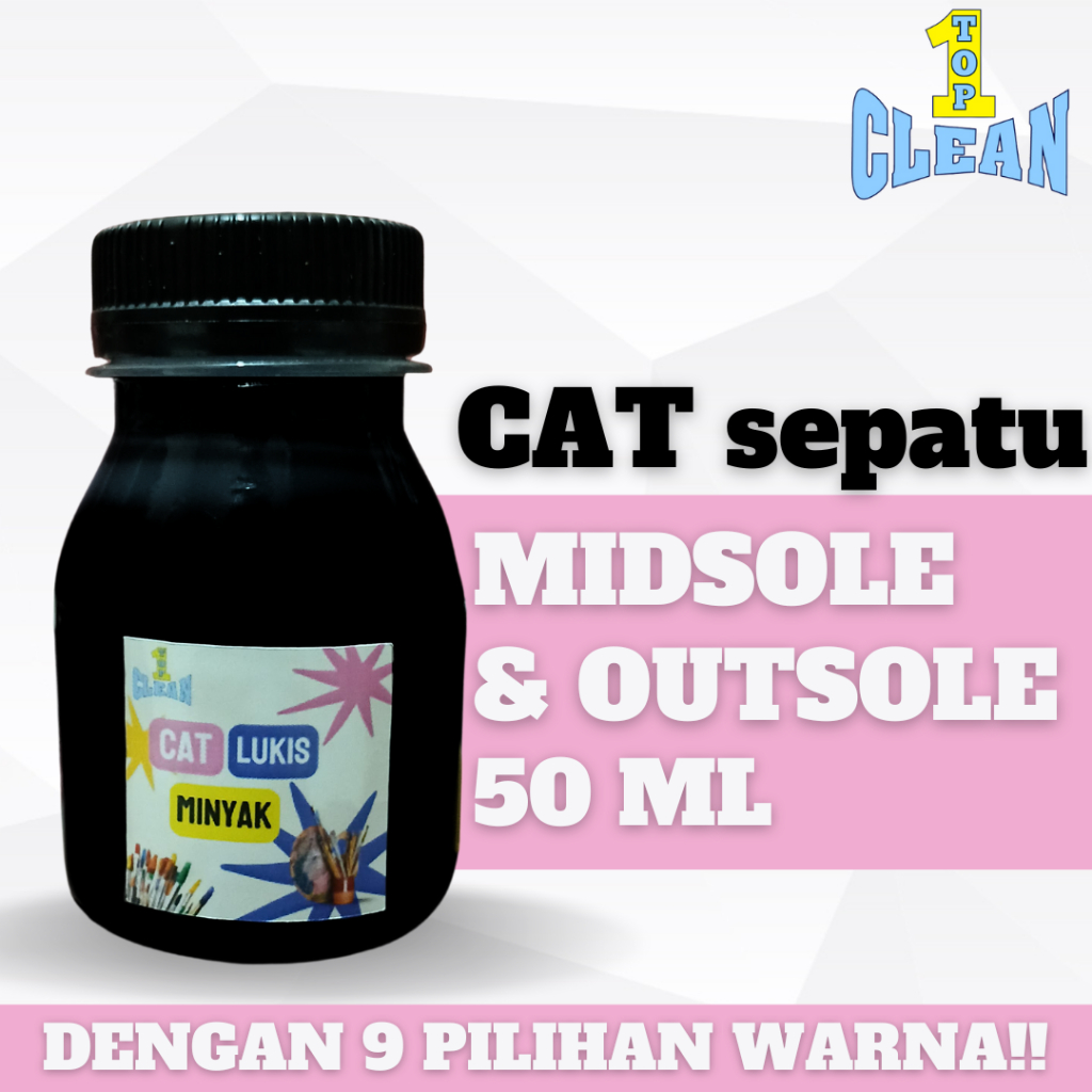 Jual TOPCLEAN CAT MIDSOL dan OUTSOL sepatu 50 ML kreasi seni melukis ...