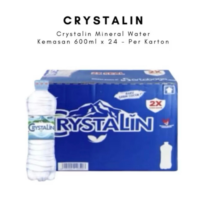 Jual Air Mineral Crystalline 600ml 1 Dus Isi 24 Botol | Shopee Indonesia