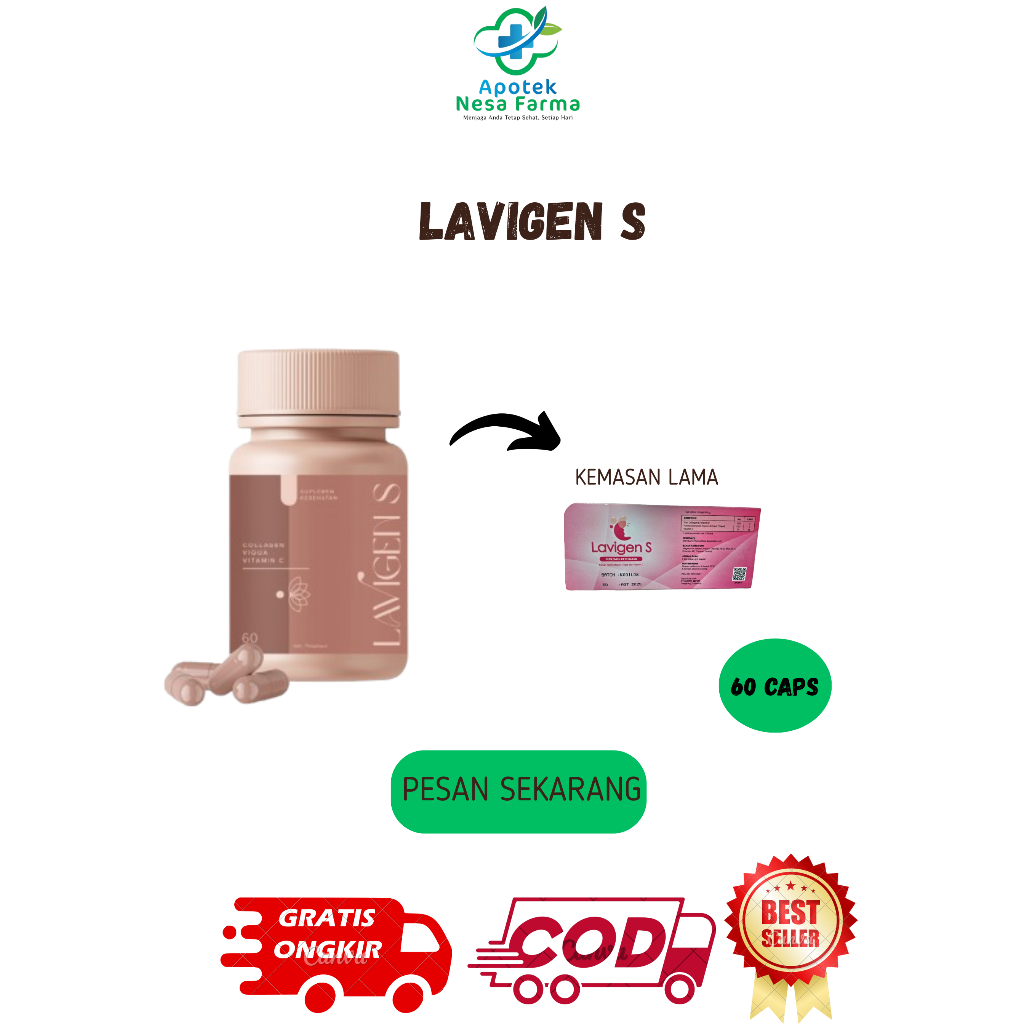 Jual VICO BEAUTY >> LAVIGEN S Botol @60 Capsule - Dengan Kandungan Fish ...