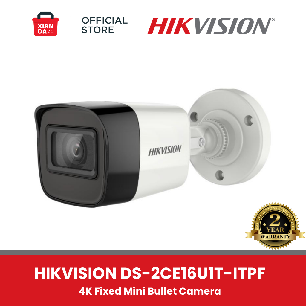 Jual DS-2CE16U1T-ITPF - HIKVISION TURBO ANALOG CAMERA 8MP MINI BULLET ...