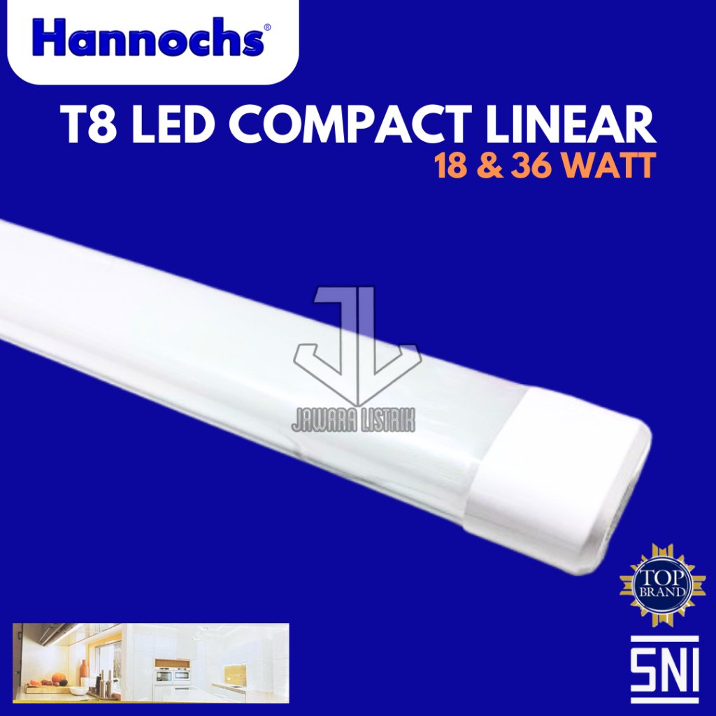 Jual HANNOCHS LED TUBE LIGHT T8 COMPACT LINEAR LAMPU TL LED T8 18 & 36 ...
