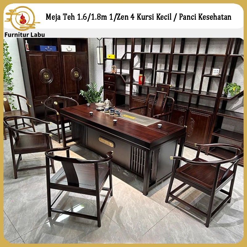 Jual Meja teh kayu solid bergaya Cina baru dan kursi kombinasi meja teh ...