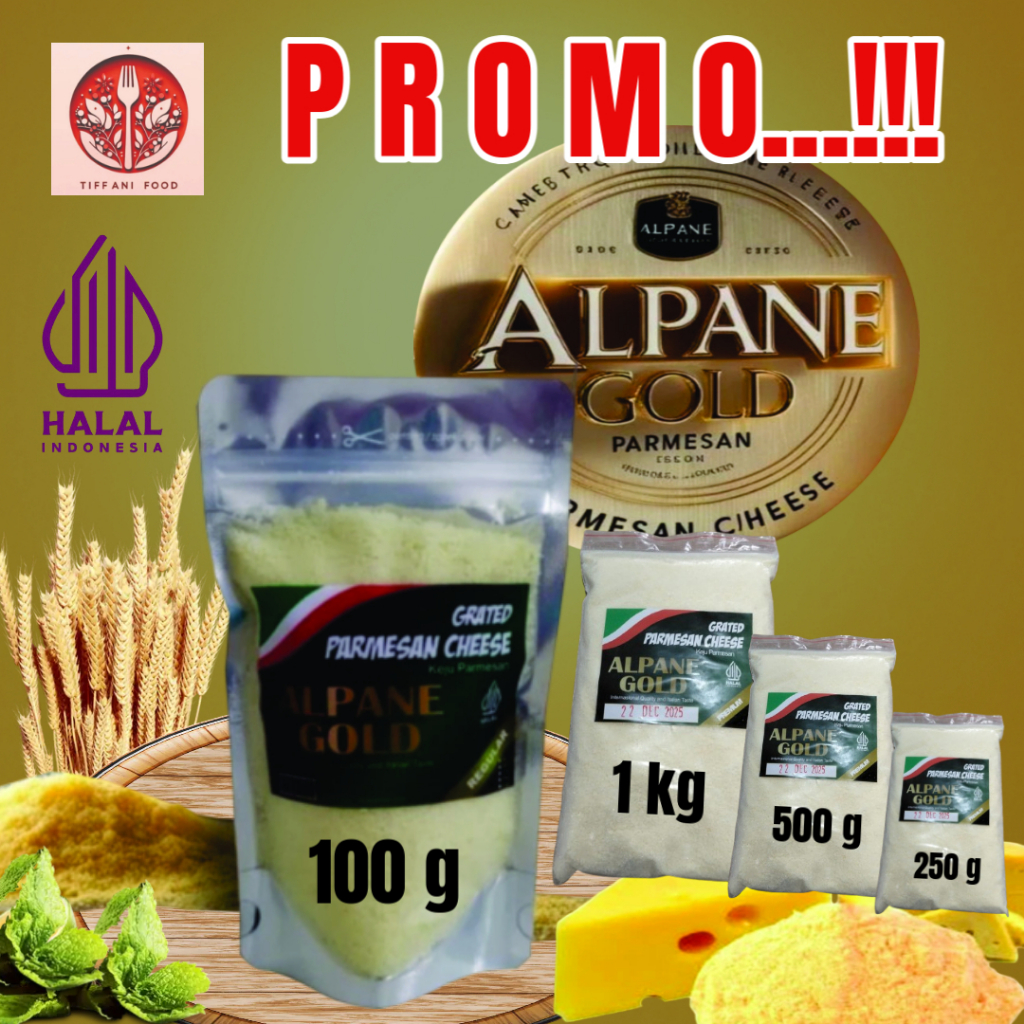 Jual Keju Parmesan Bubuk Kuning Gold Repack 100g / Parmesan Cheese ...