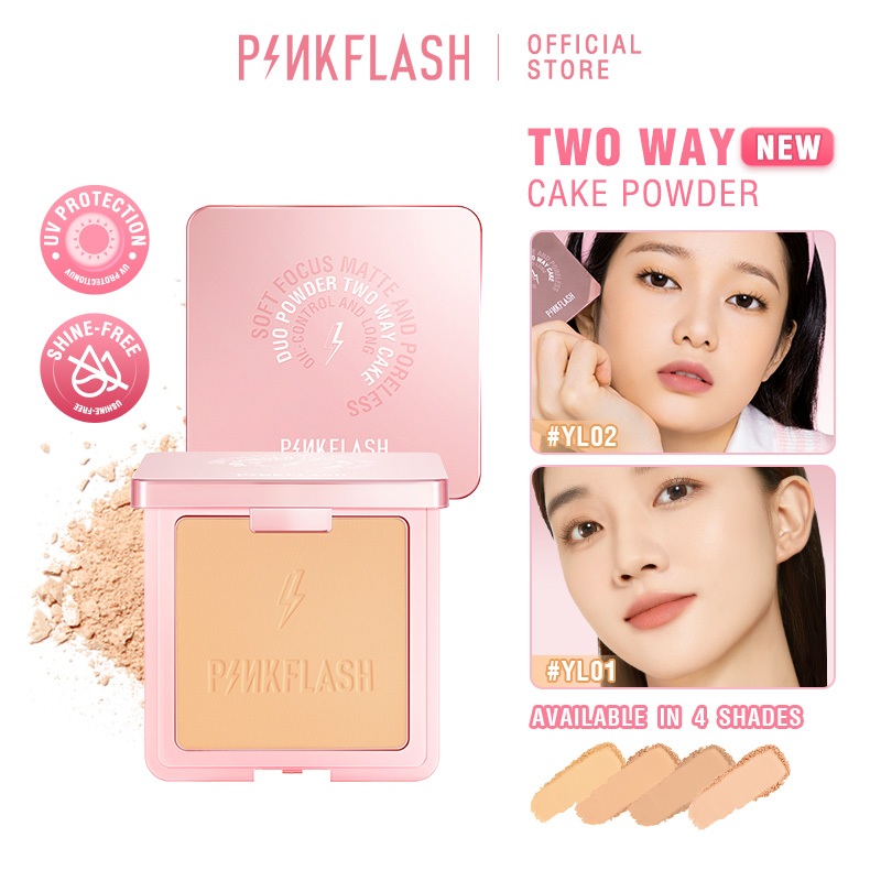 Jual PINKFLASH Matte Oil Control Pressed Powder Bedak Padat Poreless ...