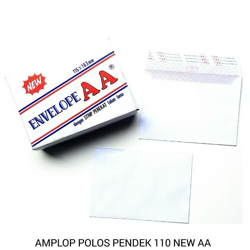 Jual Amplop AA 110 Putih Polos Pendek 115x163 (100lbr) | Shopee Indonesia