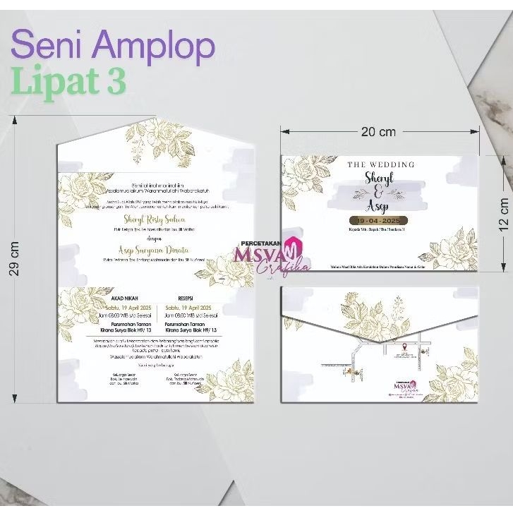 Jual Undangan Pernikahan Rustic Semi Amplop | Baca Deskripsi | Surat ...