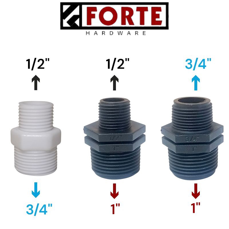 Jual Double Nepel PVC Plastik Overloop Reducer / Dobel Neple Verlup Reducer / Double Nepel 1/2 ...