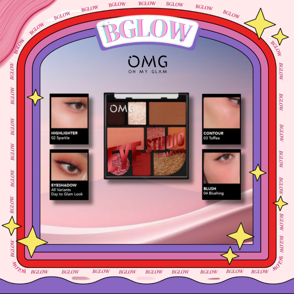 Jual OMG OH MY GLAM Eye Studio Palette 9 Shades Eyeshadow Palette High ...