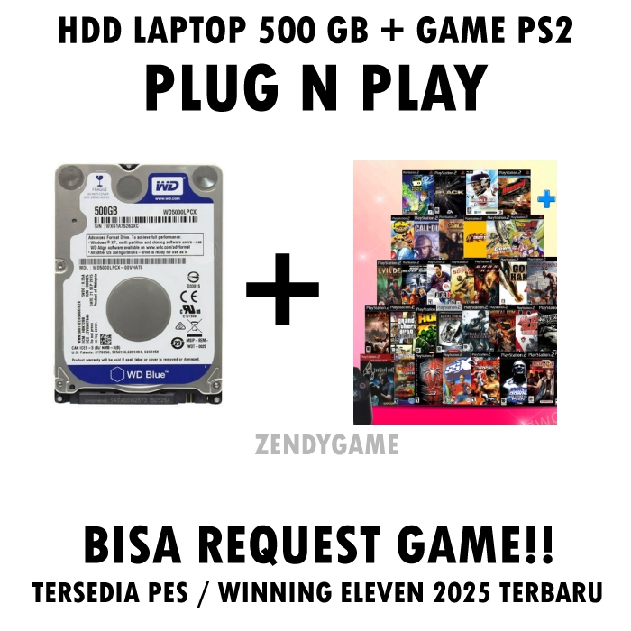 Jual PLUG N PLAY HARDISK PS2 500 GB | HDD GAME PS2 TINGGAL COLOK ...