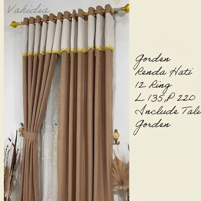 Jual Gorden Tirai Hordeng Rempel Hati Jendela Pintu Polos Embos Model ...