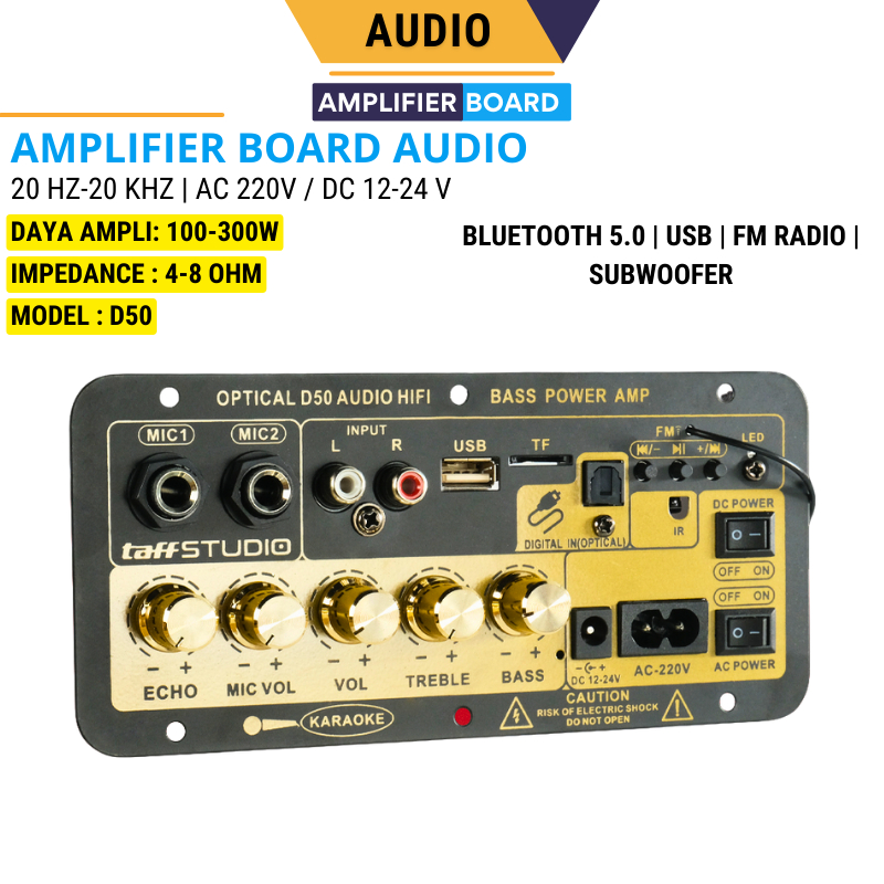 Jual Amplifier Mini Subwoofer Speaker 8-12 Inci Power AC/DC Board Audio ...