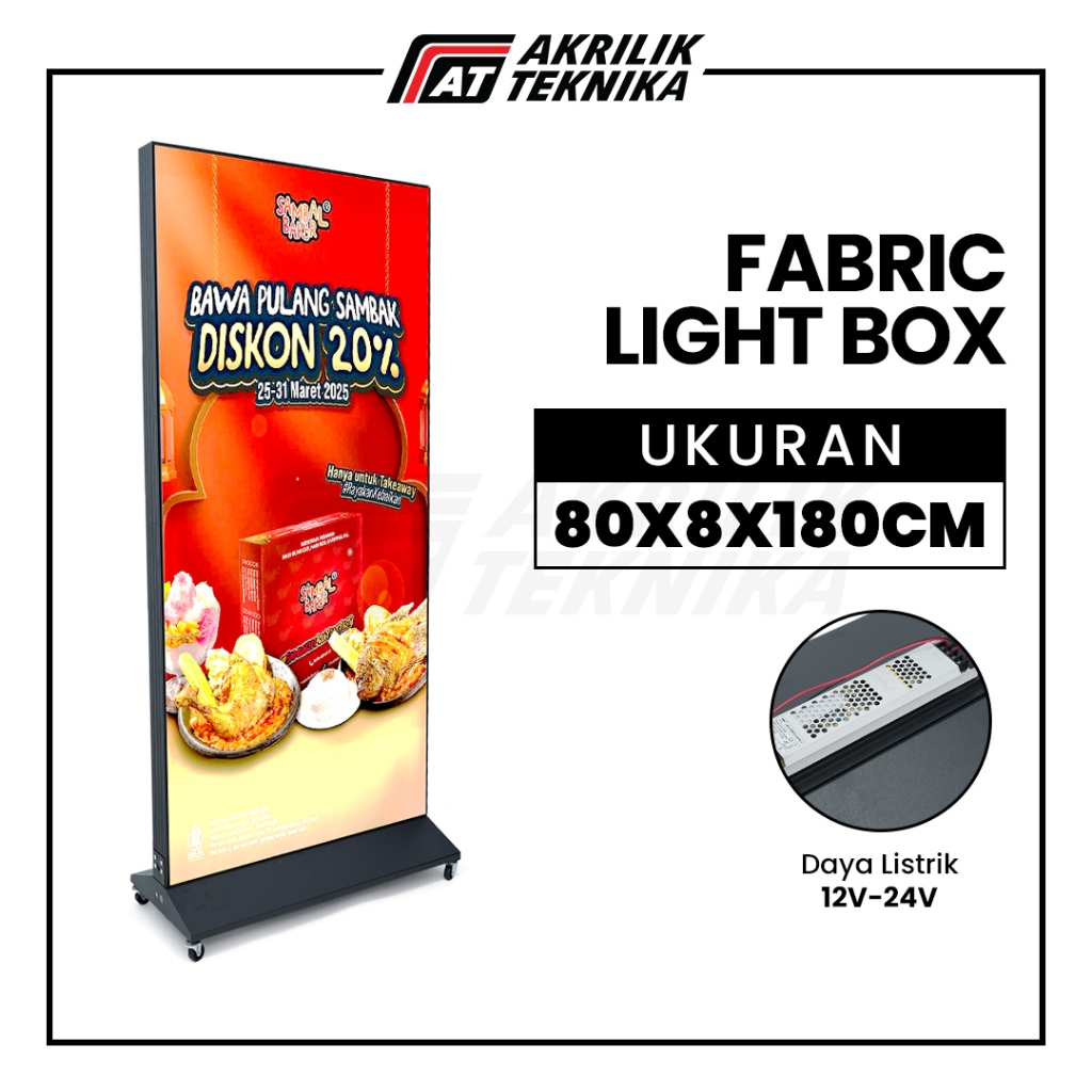 Jual Fabric Neon Box 180x80cm / Light Box Advertising / Fabric Light ...