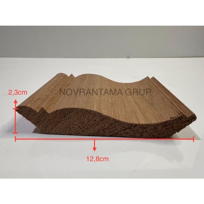 Jual Lis Profil Kayu Meranti AR 04B (12,8x2,3cm) / Lis Kayu Moulding ...