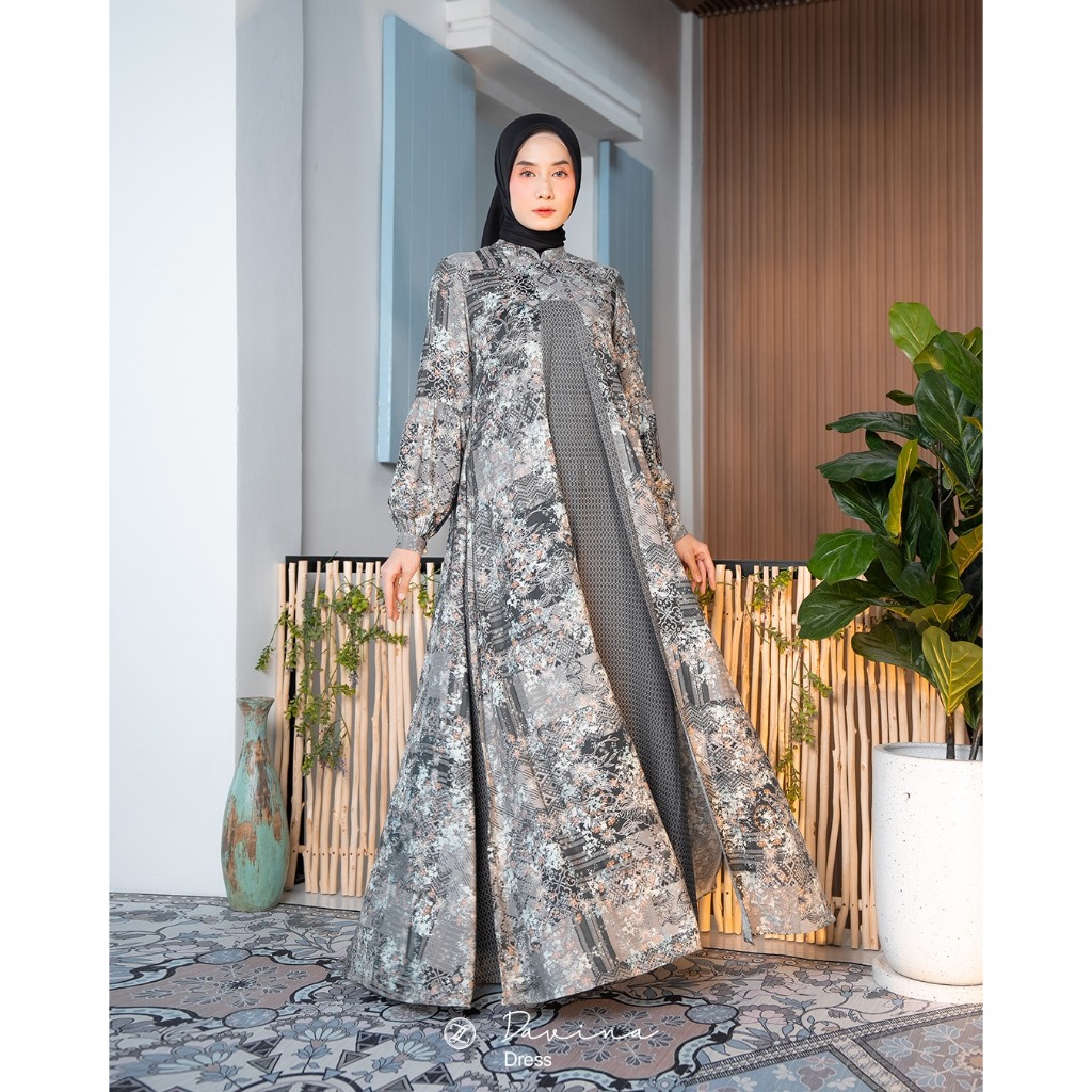 Jual Dress Davina Series Gema Raya Zalifa Bahan Emboss Cotton premium ...