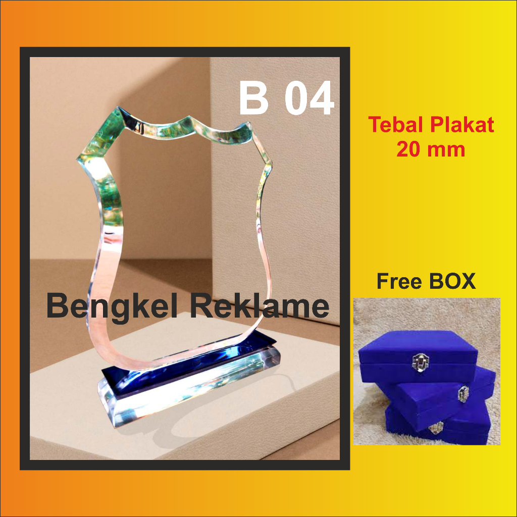 Jual Plakat Bevel - Plakat Kristal Akrilik - Plakat Diamond - Plakat ...
