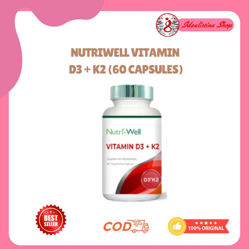 Jual Nutriwell Vitamin D3 + K2 (60 Capsules) | Shopee Indonesia