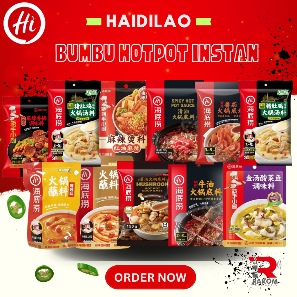 Jual Haidilao bumbu instan, bumbu instan hotpot, bumbu instan hai di lao aneka rasa | Shopee ...