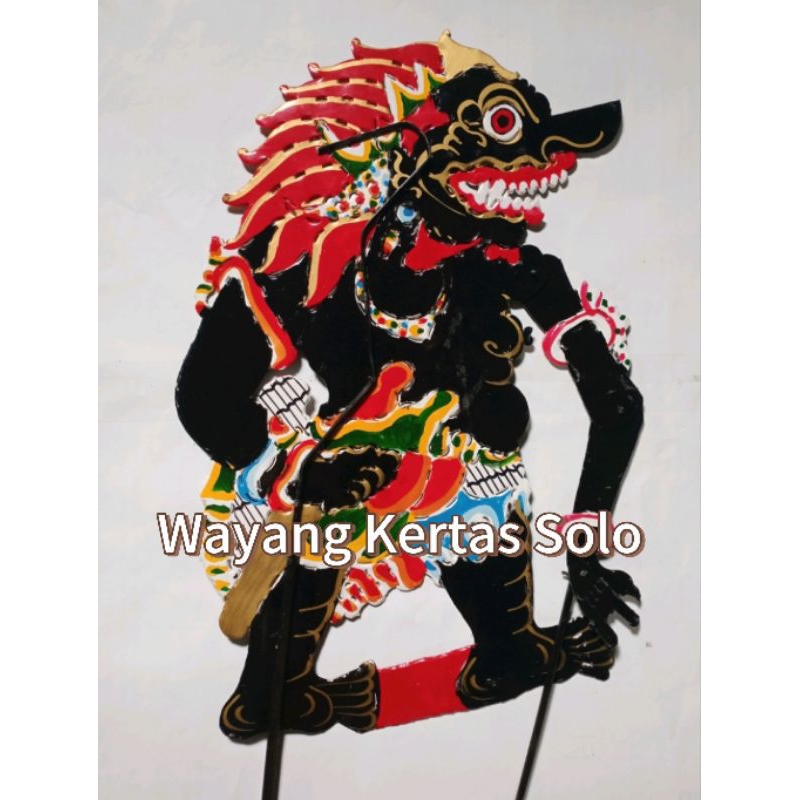 Jual Wayang Kulit Kertas Wayang Mainan Buto Rambut Geni Tinggi -+50cm ...