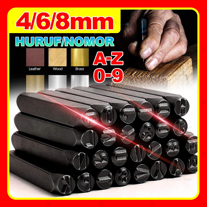 Jual 36pcs Alat Ketok Huruf Dan Angka Nomor Rangka Mesin 0-9 Letter A-Z ...