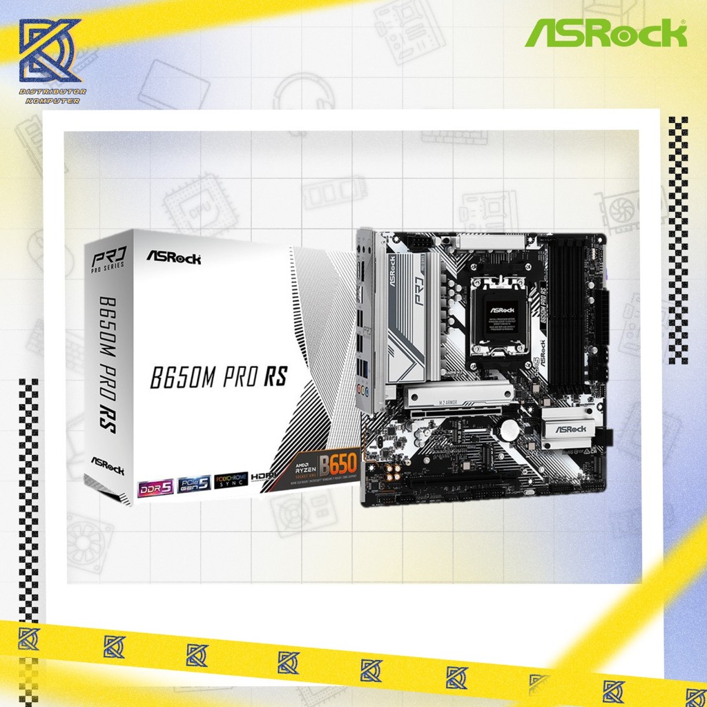 Jual ASROCK Motherboard B650M PRO RS DDR5 (AM5, AMD B650, DDR5, Micro ...